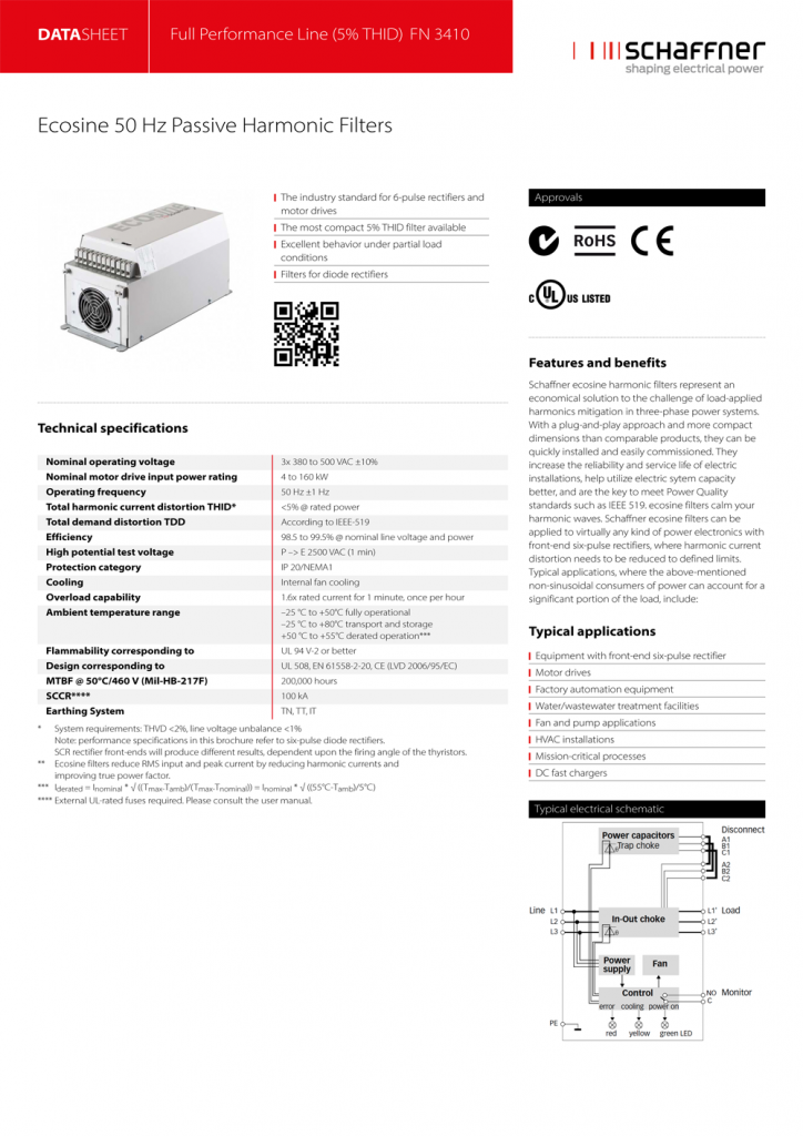 Schaffner Passive Harmonic Filter – Tibox